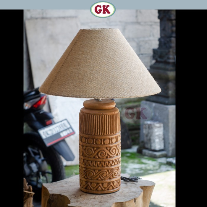 Jual Kap Lampu Meja Rotan RUSTIC 21 D30 - Handwoven Rattan Table Lampshade Elegant Natural Decor ...