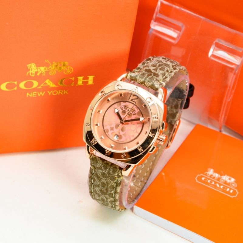 Jual Jam Tangan Wanita Coach Fullset Sesuai Gambar Tanggal Aktif Tipe ...