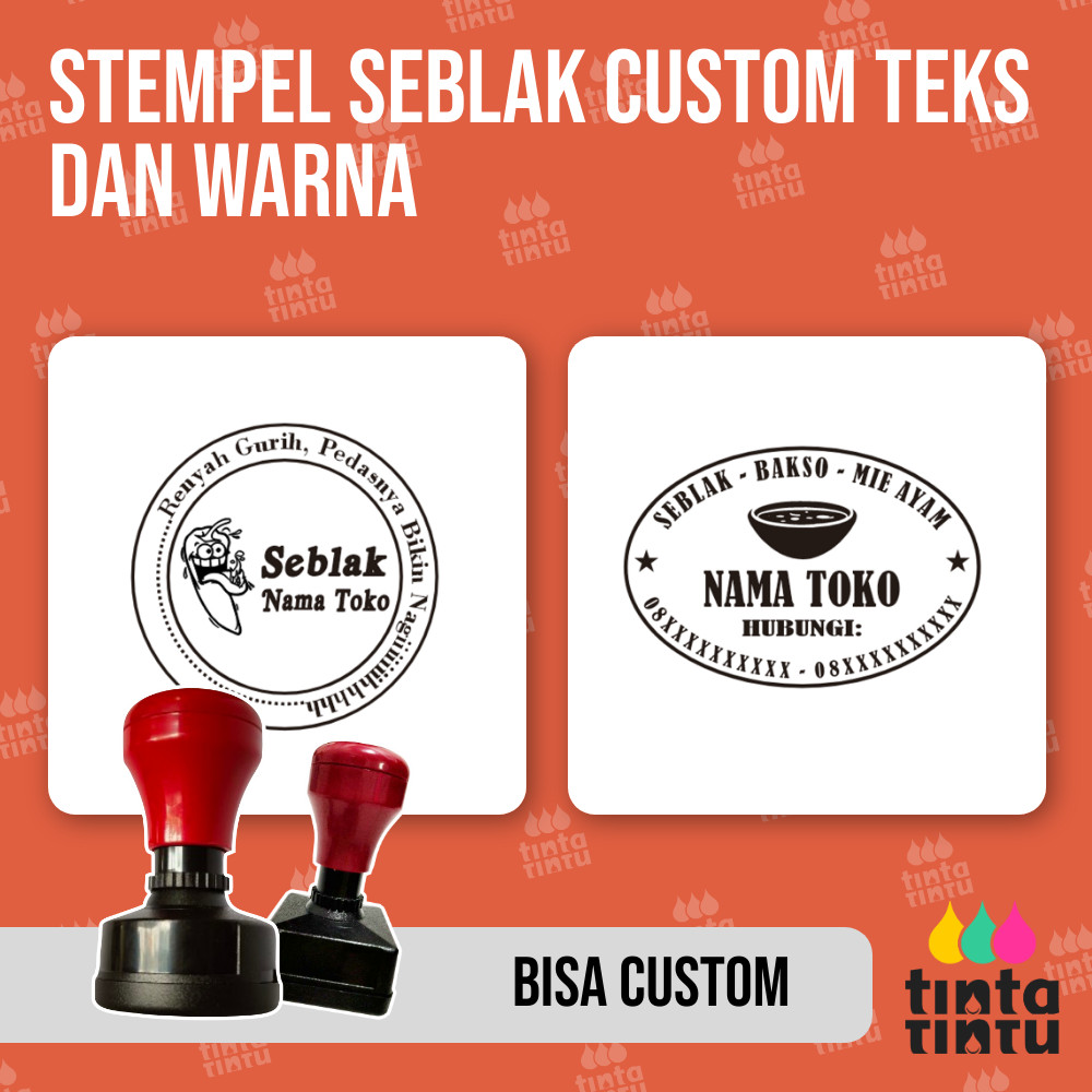Jual Stempel Seblak Custom Teks dan Warna | Shopee Indonesia