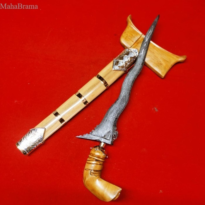 Jual Keris Patrem Bugis / Melayu Luk Lima Warangka Kayu Cendana Jawa ...