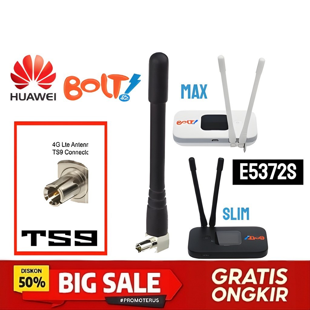 Jual Antena Eksternal Modem Bolt E5372s Slim & Max Antena Mifi Huawei 1 ...