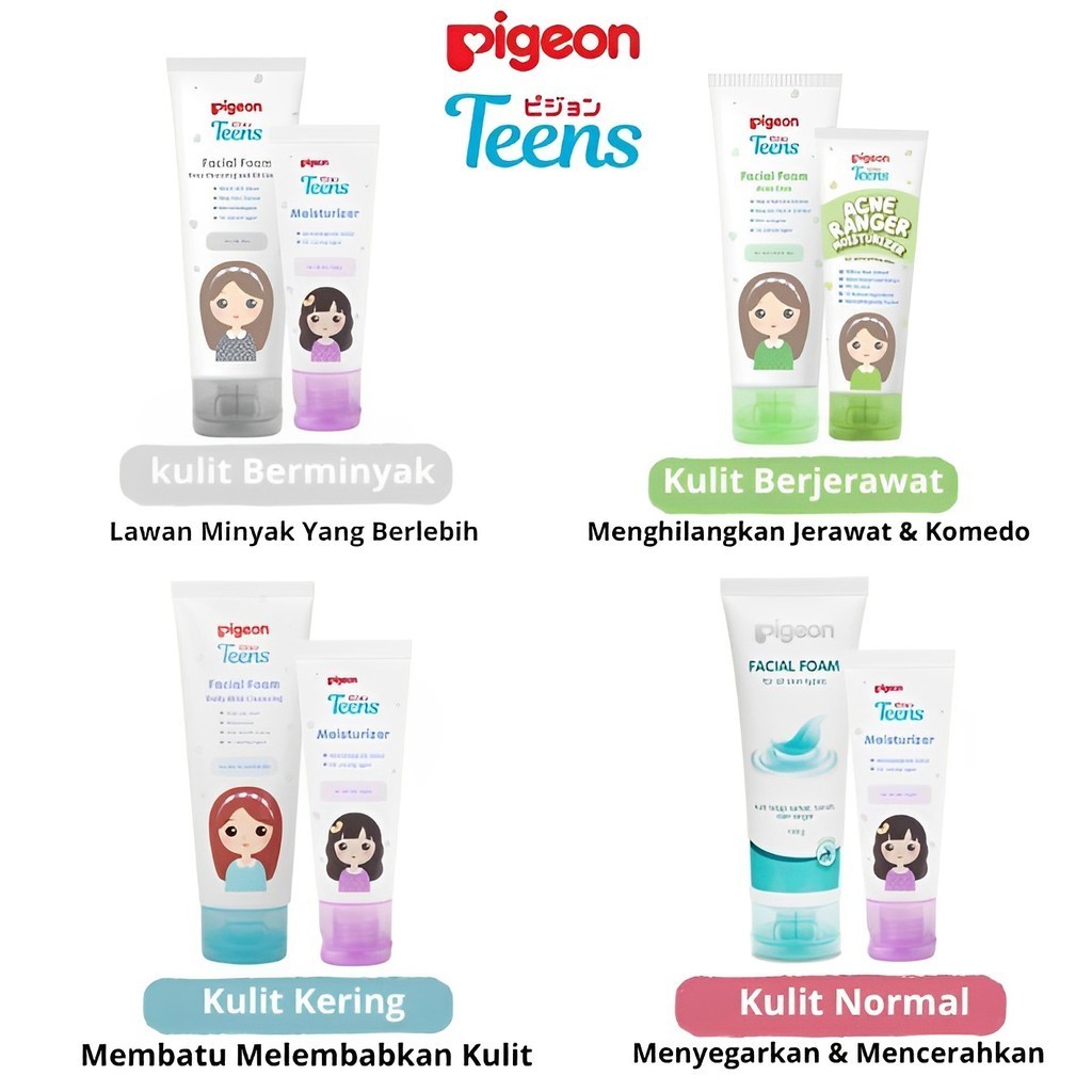 Jual PAKET Basic Pigeon Skincare Remaja [ Facial Foam + Moisturizer ...