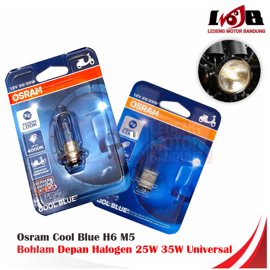 Jual Osram Cool Blue H6 Lampu Depan Halogen CoolBlue Motor Bebek Matic 12v Kaki 1 | Shopee Indonesia
