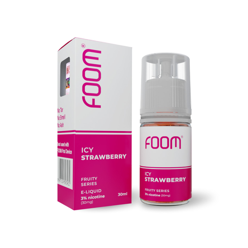 Jual Liquid FOOM Icy Fruity Series - Icy Strawberry 30 mL | Shopee ...