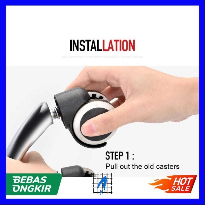 Jual Roda Kursi Kantor Rubber Rollerblade Caster 5PCS 11 mm | Shopee ...
