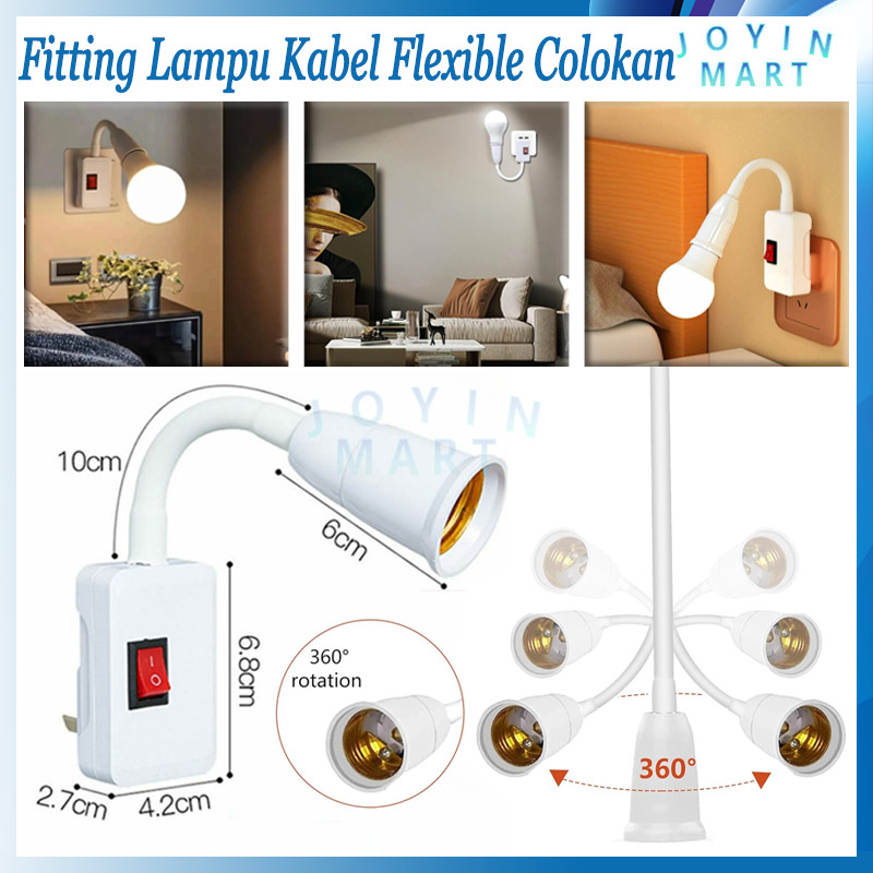 Jual Fitting Lampu Kabel Flexible Colokan/Fitting Lampu Tidur/Lampu ...