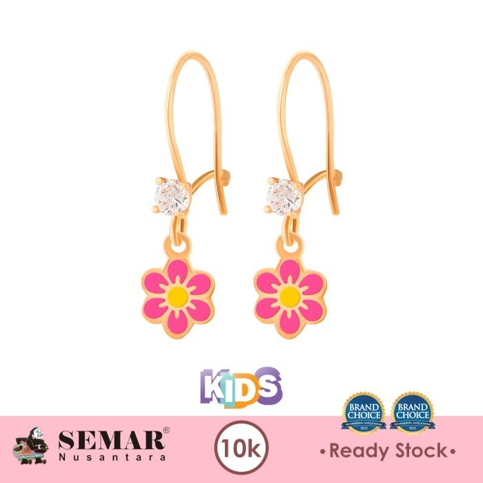 Jual Anting Emas Anak Baby Colour Poppy Flower Gold 10K Semar Nusantara ...