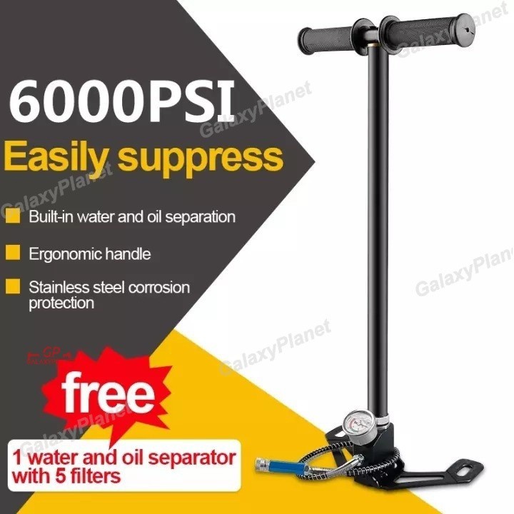 Jual pompa pcp 4 stage manometer 6000 psi stainles steel bonus kupler ...