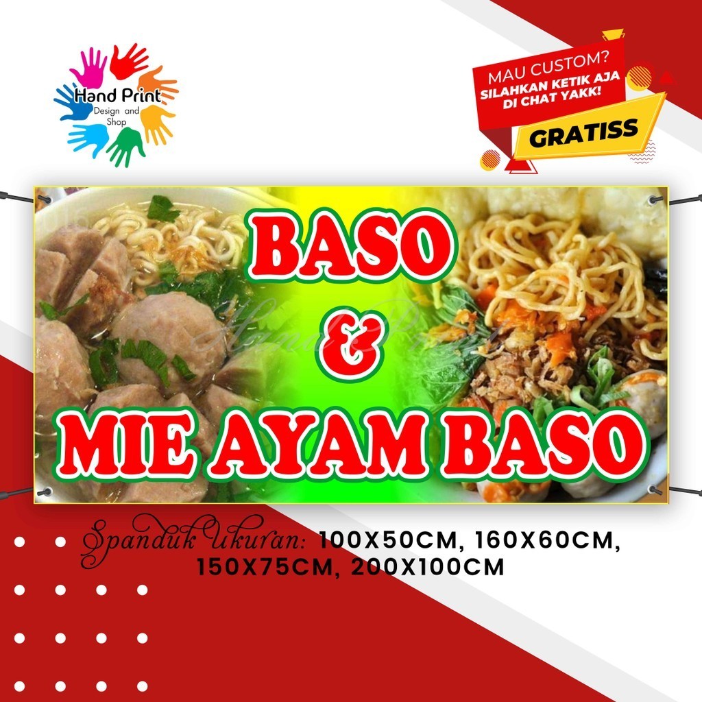Jual Cetak Spanduk Banner Jual Baso Dan Mie Ayam Baso Hijau MMT Spanduk ...