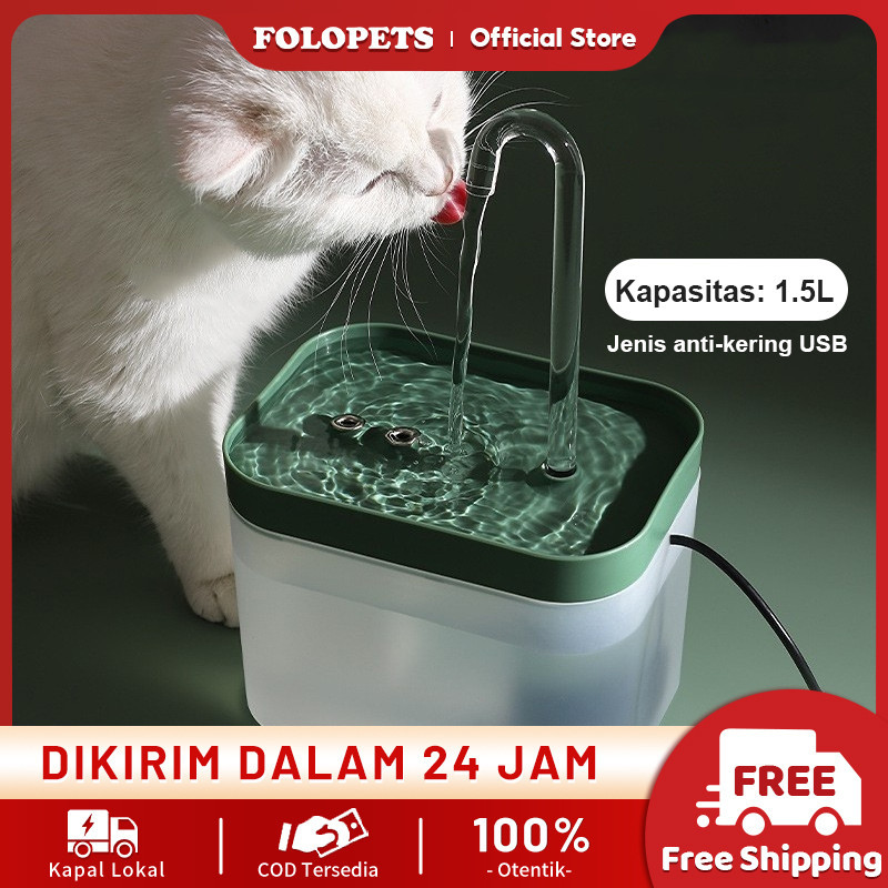 Jual FOLOPETS Water Fountain Kucing Tempat Minum Kucing Air Mancur ...