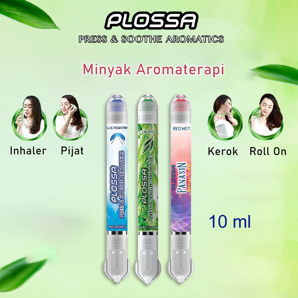 Jual Plossa Press & Soothe Aromatics minyak aromatherapy pijat, kerok ...