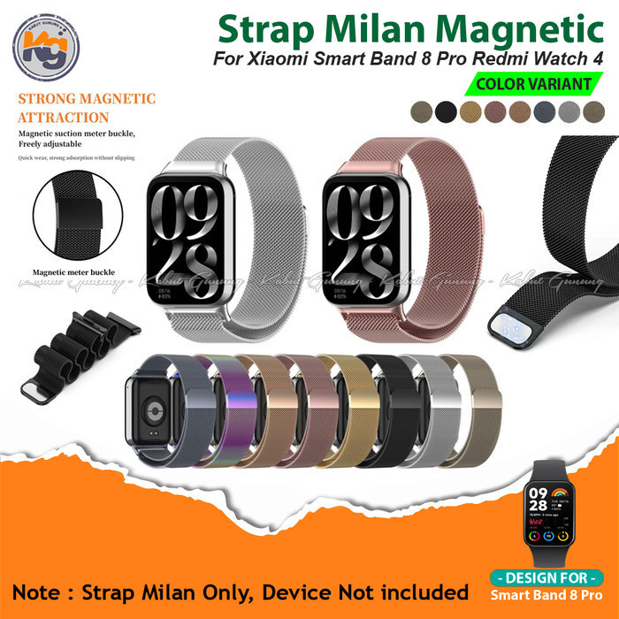 Jual Strap Milan Steel Milan Magnetic Loop For Mi Band 8 Pro Redmi ...