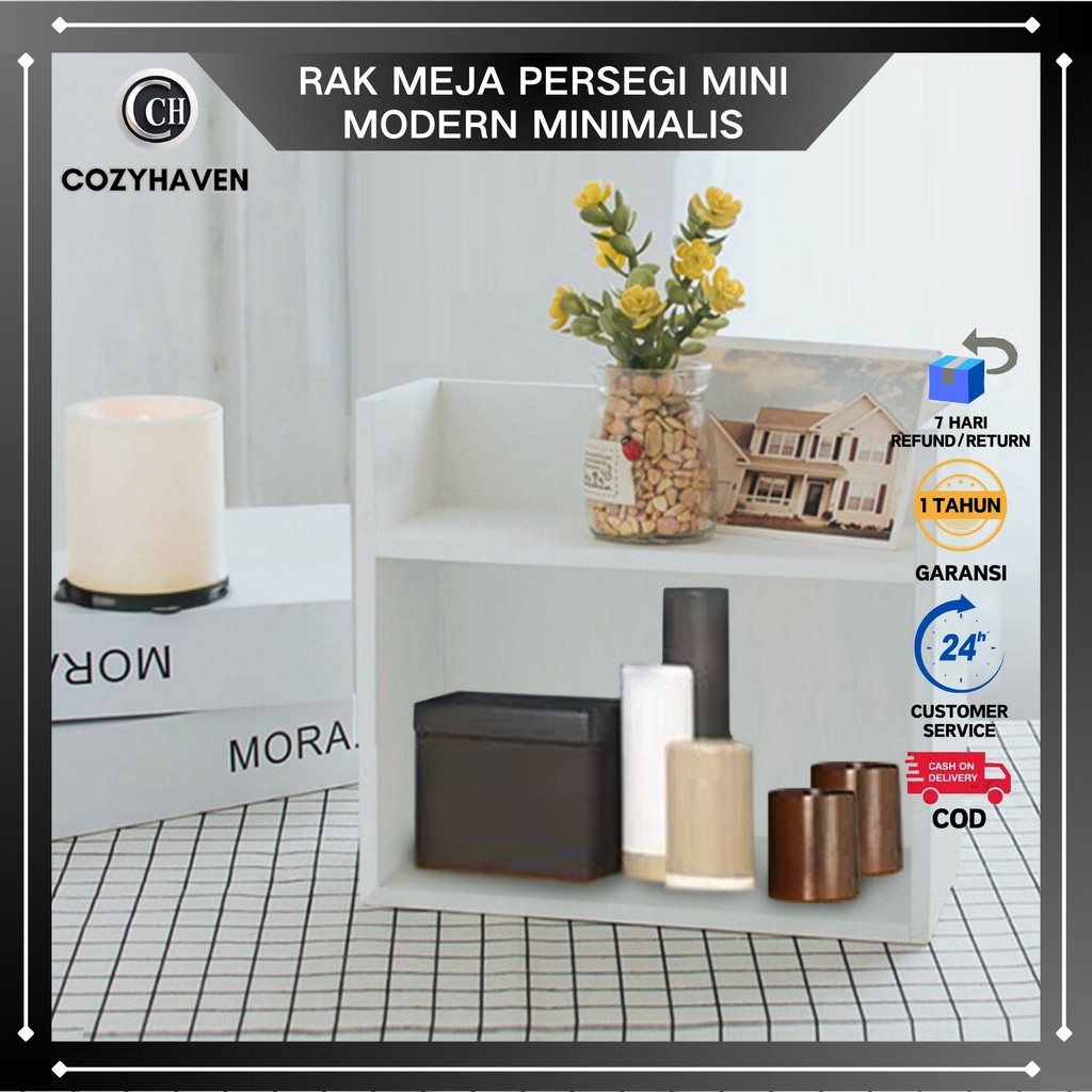 Jual CozyHaven - Rak Meja Persegi Kecil Minimalis Rak Hiasan Meja Rak ...
