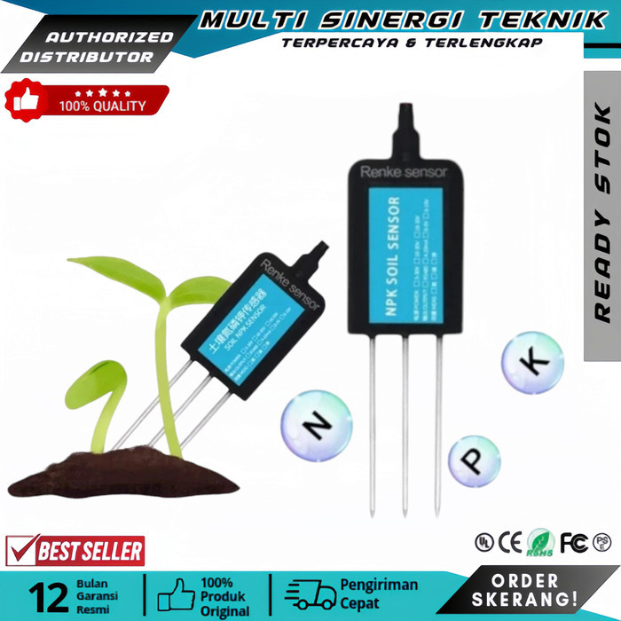 Jual RS485 Soil NPK Sensor nitrogen phosphorus Potassium tester 3 in 1 ...