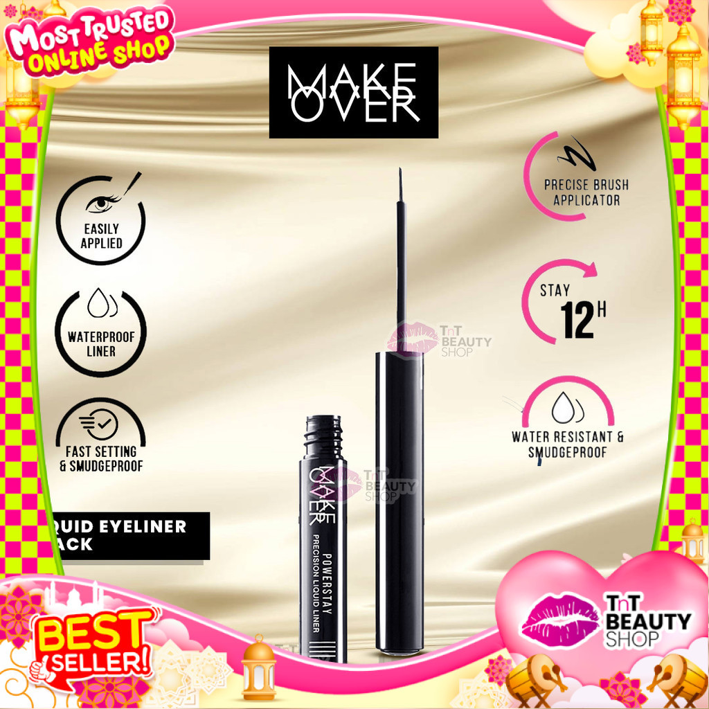 Jual MAKE OVER Liquid Eye Liner Black - Eye Liner Liquid | MakeOver ...