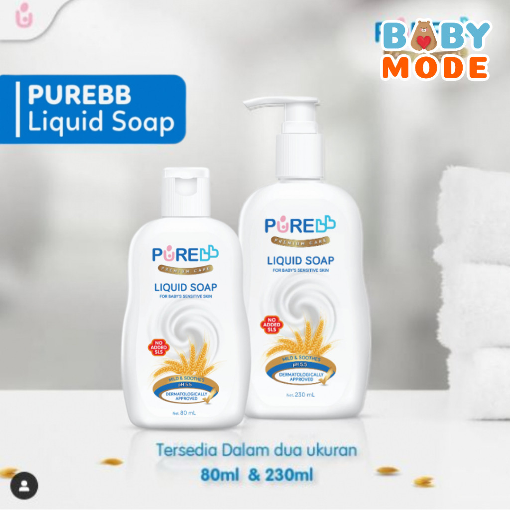Jual PURE BB Liquid Soap 80mL 230mL| Perlengkapan Alat Sabun Cair Mandi ...