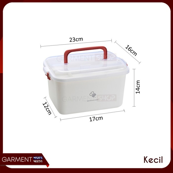 Jual Kotak Obat P3K 2 Susun Tempat Penyimpanan Capsule Pil Medicine Box ...