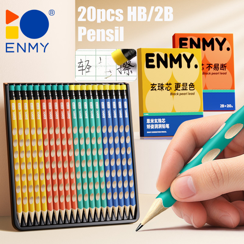 Jual ENMY Graphite Pencil HB 2B / Pensil Kayu HB 2B Isi 20 PCS/Box ...