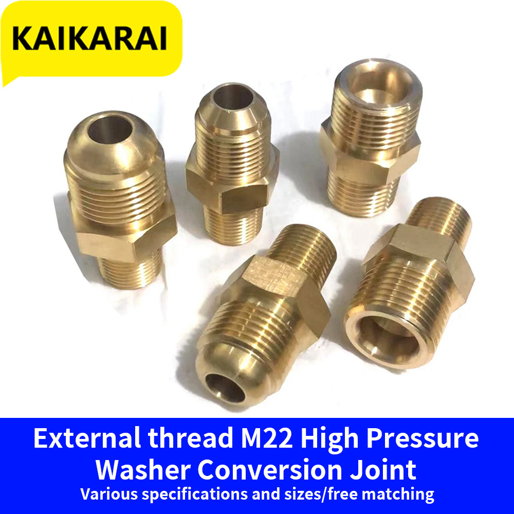 Jual Brass Reducing 3/8 1/4 to M14 M18 M22 Thread Connector Male Female ...