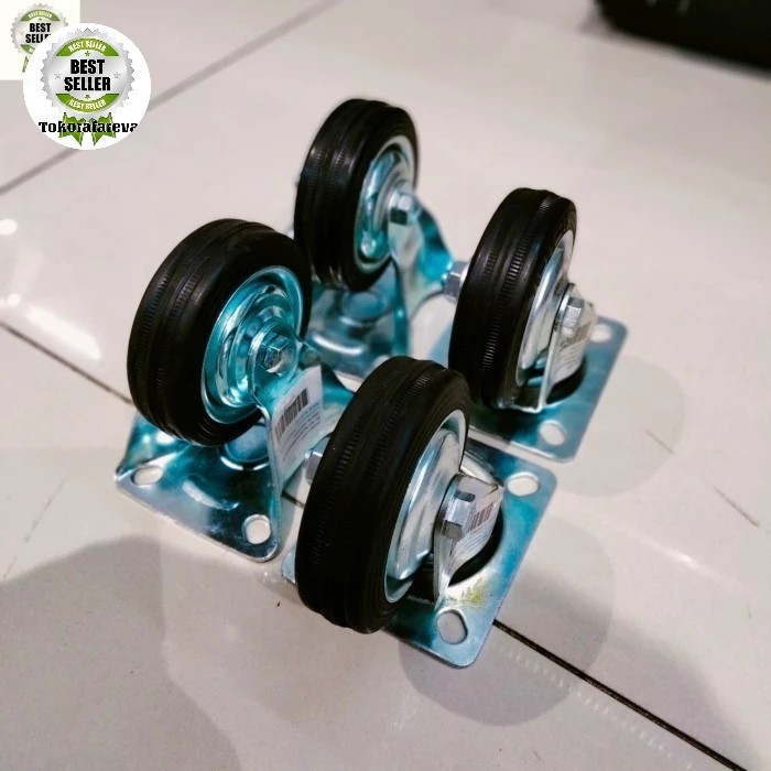 Jual SET RODA TROLI BARANG KARET KRISBOW 7.5 CM | Shopee Indonesia