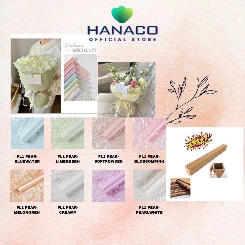 Jual HANACO - (5 LEMBAR) - FL1 PEARLESCENT Kertas Bunga Buket ...