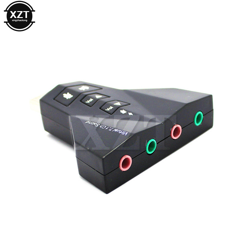Jual Portable 3D External Usb Audio Sound Card Digital Dual Virtual 7.1 Channel USB 2.0 Audio ...