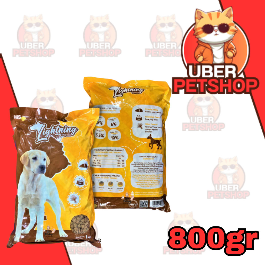 Jual Makanan Anjing Kering Lightning Dog 800gr / Dry Food Lightning ...