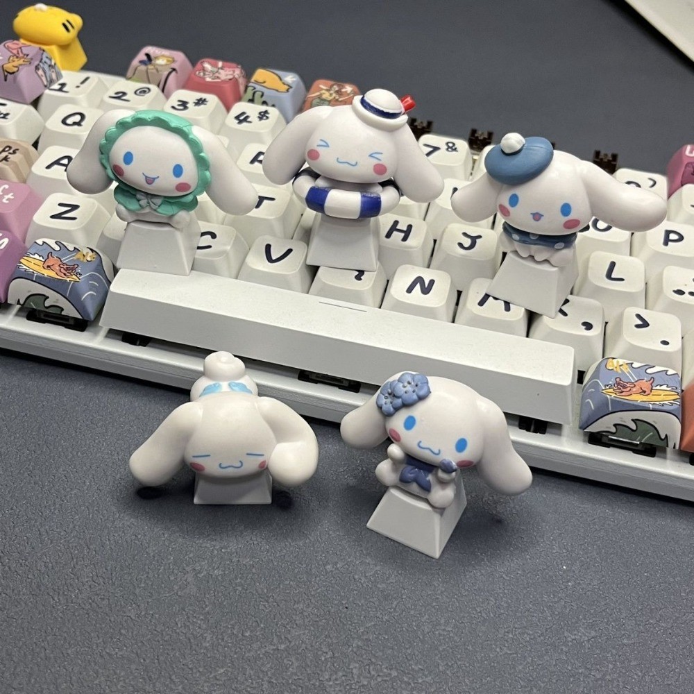Jual New Sanrio anime DIY big ears Cinnamoroll personalized keycap ...