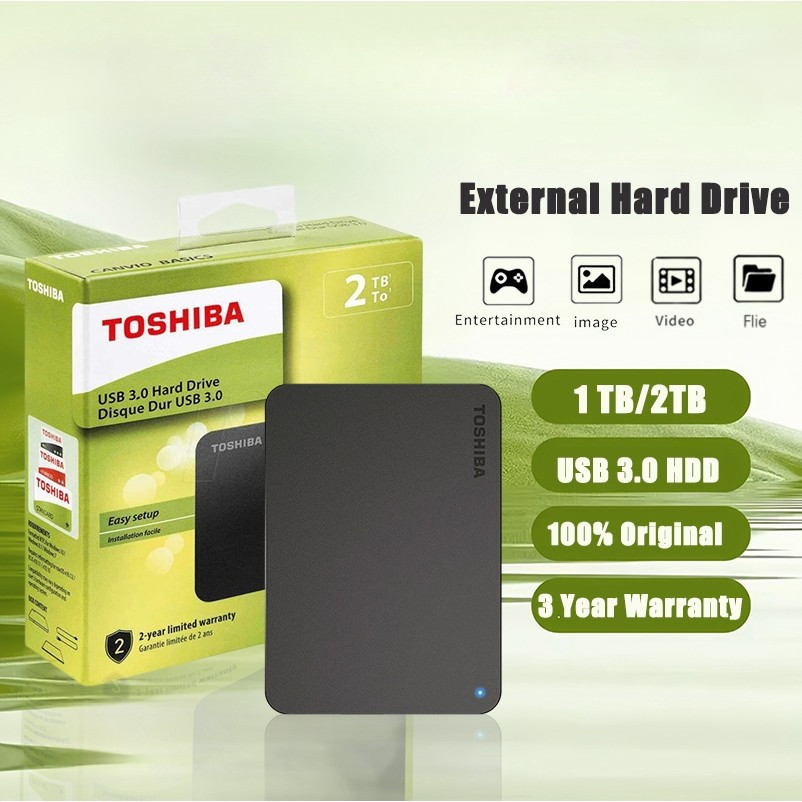 Jual 【Ready Stock COD】Hardisk Eksternal Toshiba 2TB HDD USB 3.0 ...
