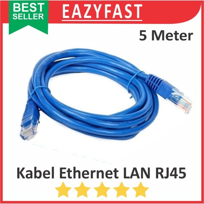 Jual Kabel LAN Ethernet RJ45 5m 5 m meter Jaringan Internet Network UTP ...