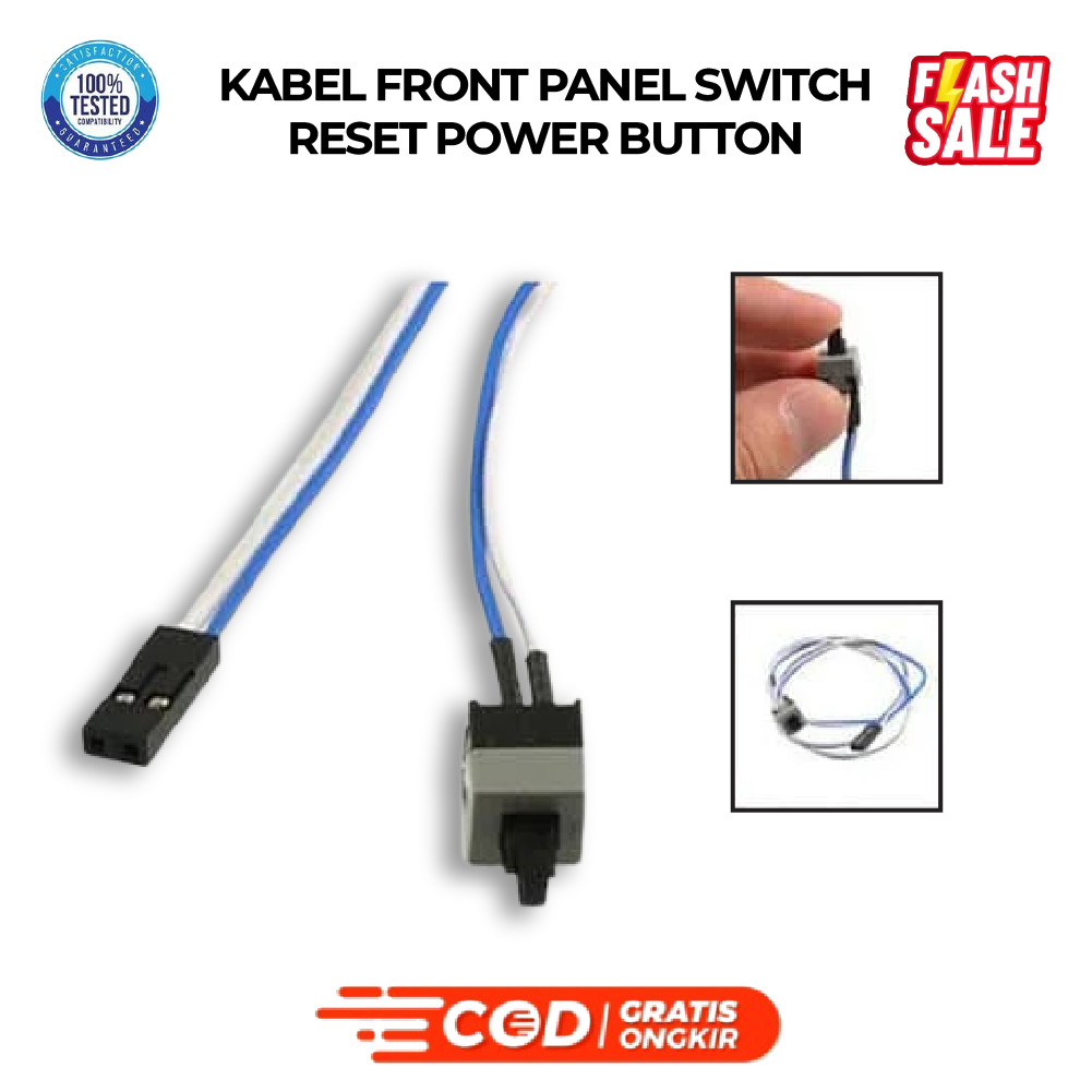Jual KABEL FRONT PANEL SWITCH RESET - POWER BUTTON UNTUK PC CPU MURAH ...