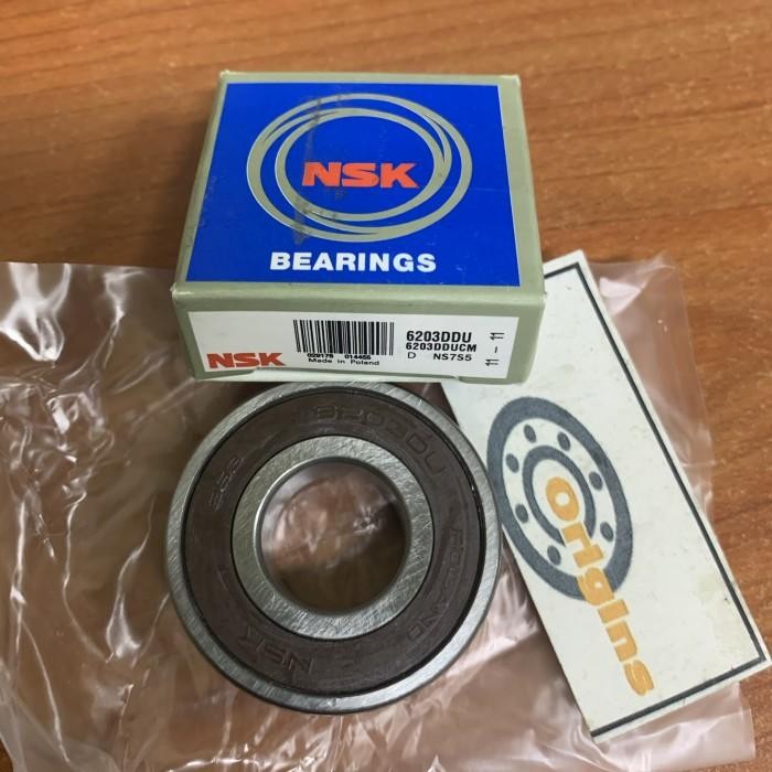 Jual BEARING 6203 DDU NSK ORIGINAL ID 17mm x OD 40mm x 12mm BARU ...