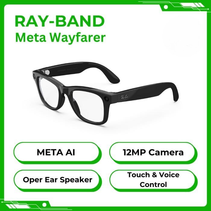Jual Ray-Band Meta Wayfarer Smart Sunglases with META AI 12MP Camera ...