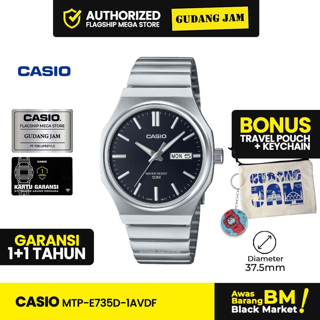 Jual Casio Pria MTP-E735D-1AVDF MTP-E735D-1A MTP-E735D MTPE735D MTP E735D | Shopee Indonesia