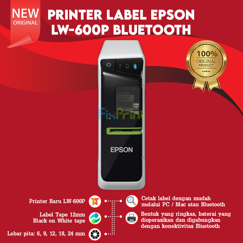 Jual Printer Label Works Epson LW600P LW-600P Bluetooth, Printer ...