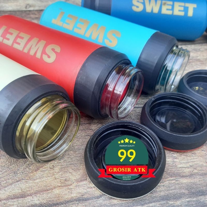 Jual Botol Kaca SWEET/Tempat Minum/Wadah Bekal Minum/Termos Kaca ...