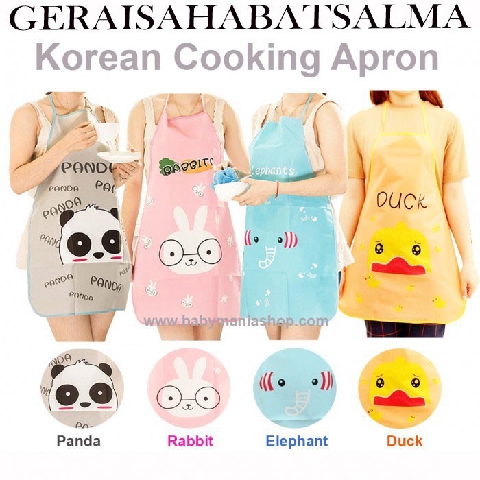 Jual (CLMK) Celemek Dapur / Apron Masak Anti Air Motif Celemek Karakter ...