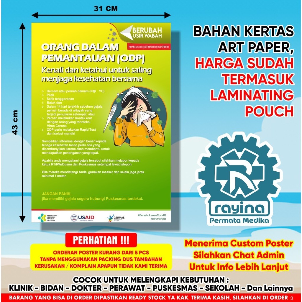 Jual Poster Orang dalam Pemantauan (ODP) | Shopee Indonesia