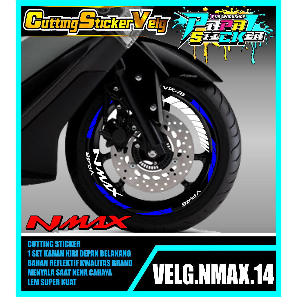 Jual STIKER VELG NMAX CUTTING STICKER VELG CUTTING VARIASI NMAX LIS BAN ...