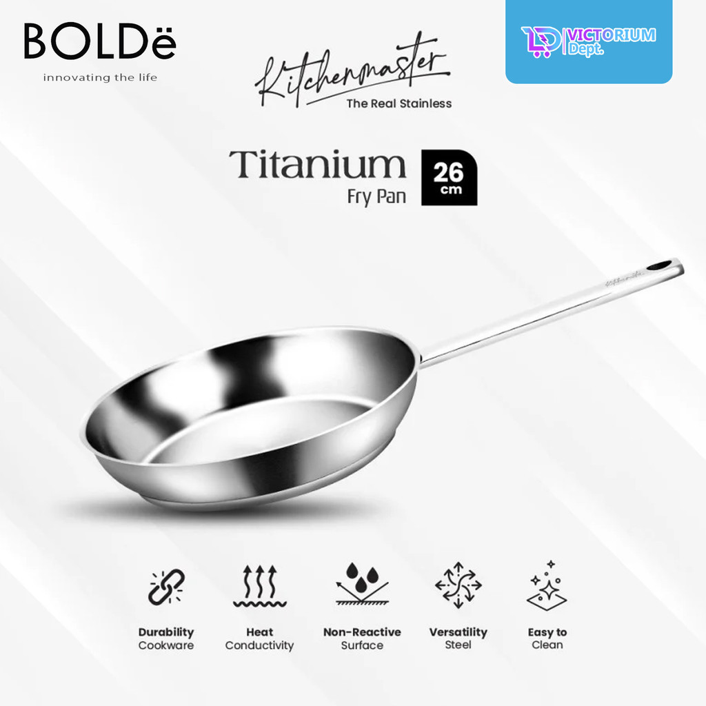 Jual BOLDE KITCHENMASTER TITANIUM FRY PAN 26CM | Shopee Indonesia