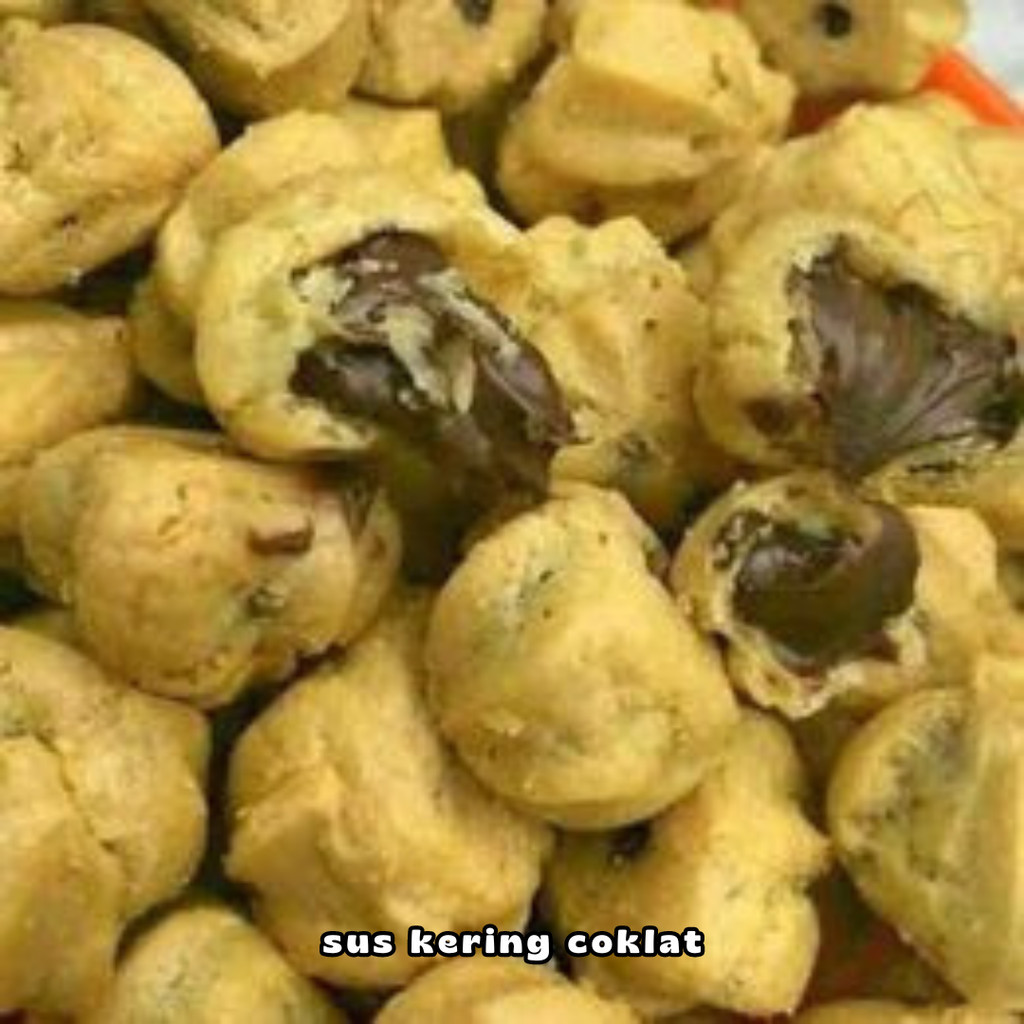 Jual sus kering kue sus kering isi coklat 1 kg kue soes kering isi ...