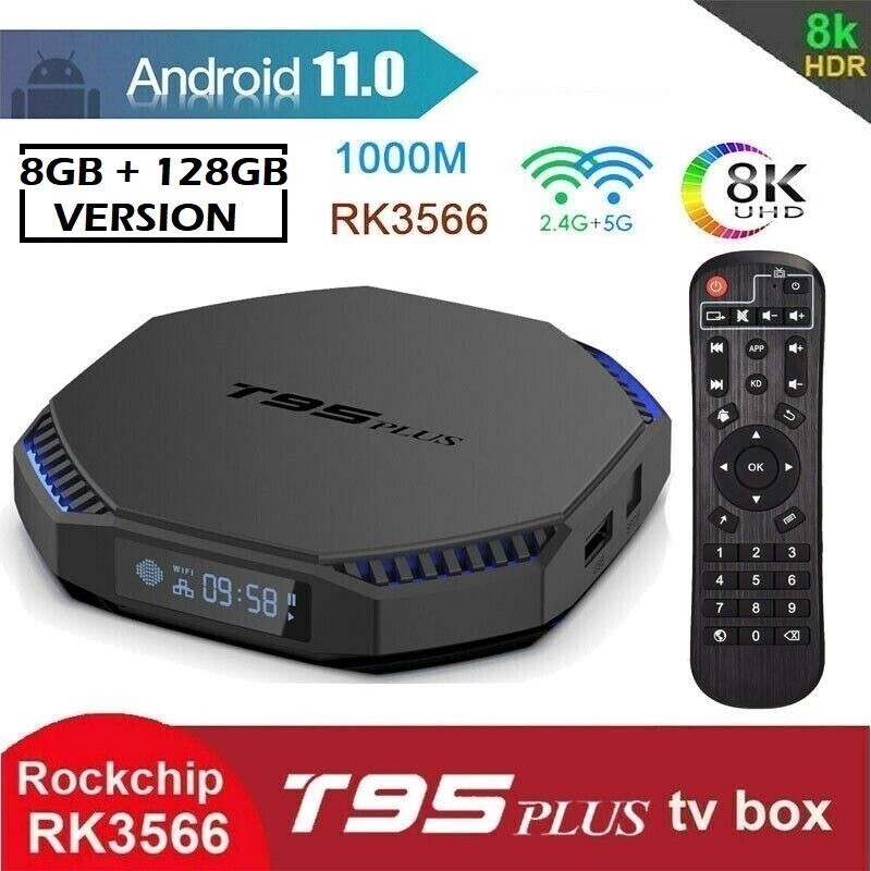 Jual GROSIRUNIK99 T95 PLUS RK3566 - Android 11 Smart TV Box 8K - RAM 8GB ROM 128GB | Shopee ...