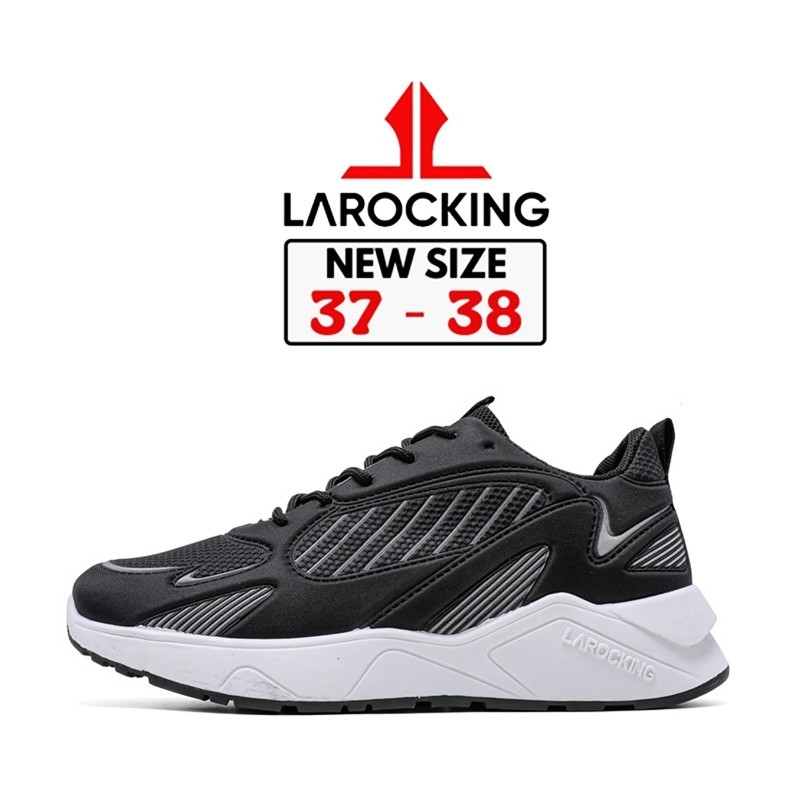Jual PRODUK TERBARU # Larocking - Vetro Hitam Putih | Sepatu Sneakers ...