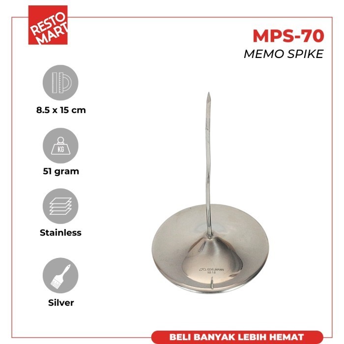 Jual Memo Spike / Tusukan Nota RESTOMART Stainless (1416905)(F10 ...