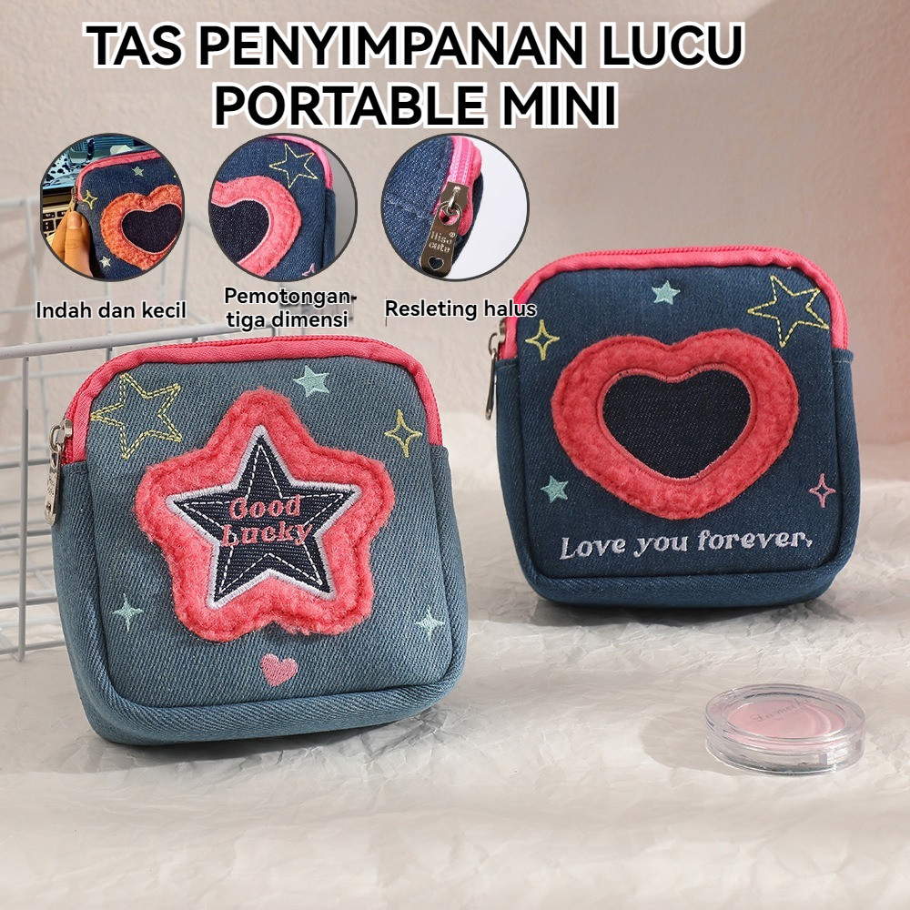 Jual Hisocute Denim Series Pouch Tempat Penyimpanan Kapasitas Makeup ...