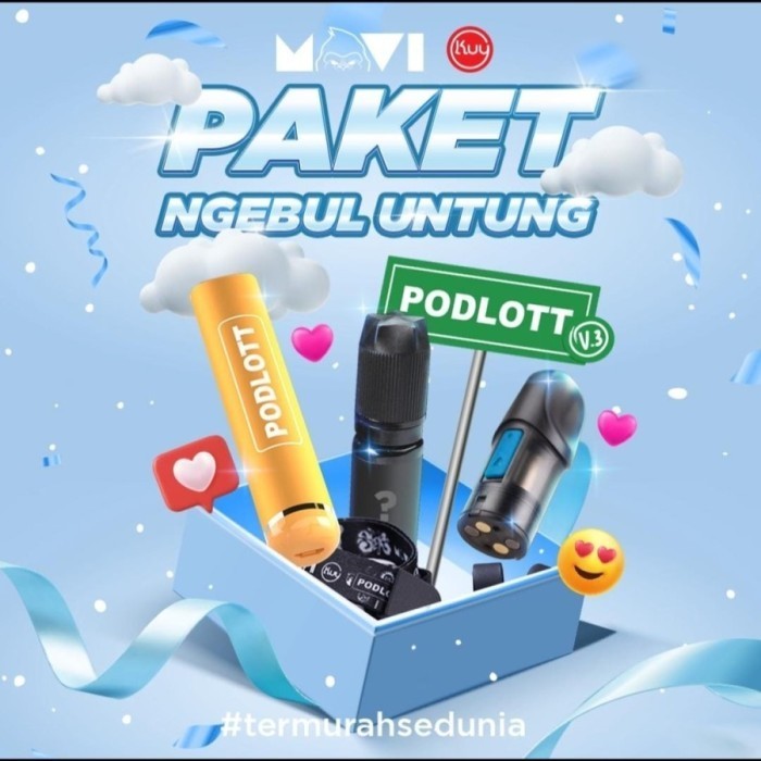 Jual BUNDLE STARTER PACK KUY PODLOTT V3 POD KIT BY MOVI X LOKAAL | Shopee Indonesia