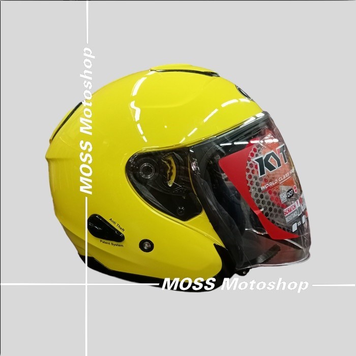 Jual Helm KYT Kyoto Solid Lemon Yellow | Halfface | Original | Shopee ...