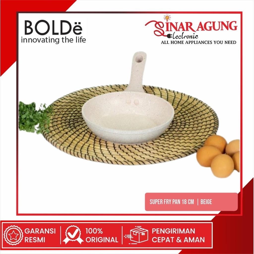 Jual BOLDE SUPER PAN FRY PAN / TEFLON /WAJAN 18CM 100% ORI | Shopee ...