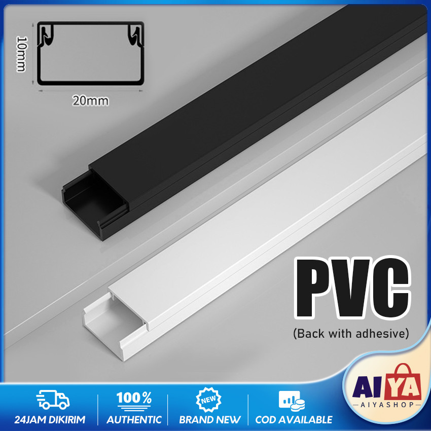 Jual 1 Meter Penutup Kabel Dinding Tempel Dinding Lantai Kabel Cable Duct Ducting Dak Pvc ...