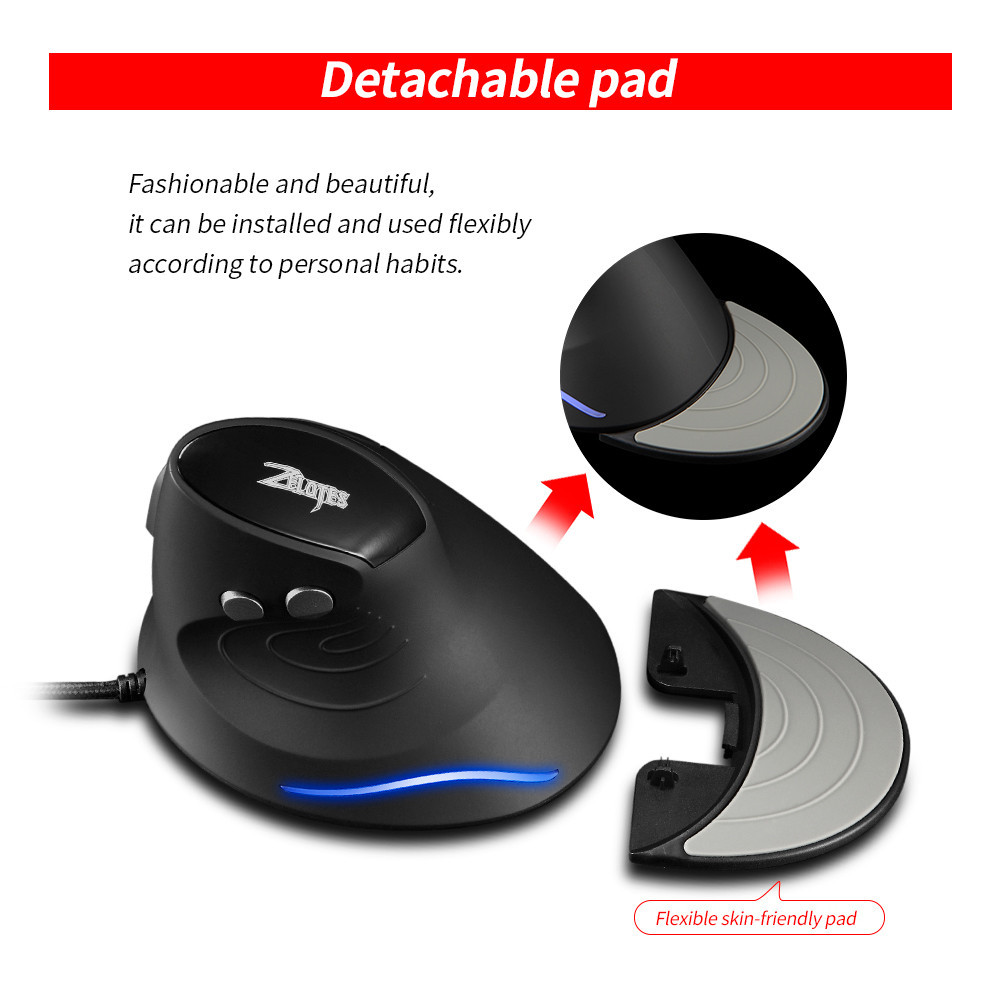 Jual Zelotes T30 Ergonomic Vertical Wired Gaming Mouse | 6 Programmable ...